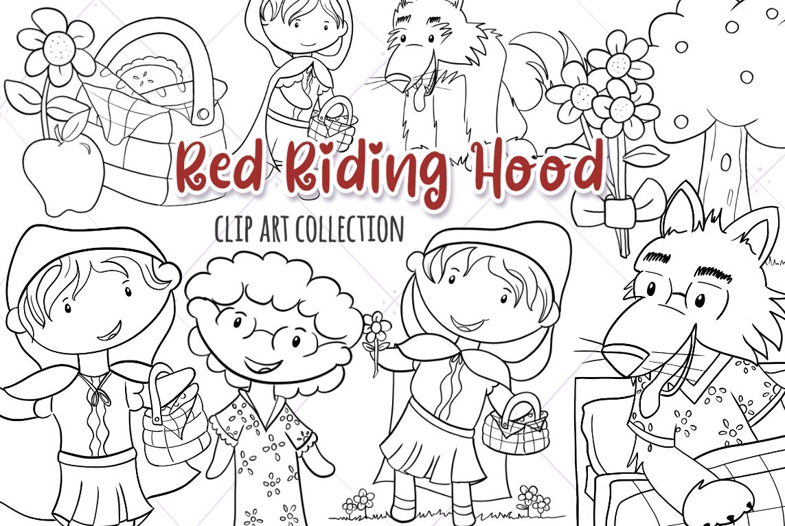 Little Red Riding Hood Wolf Coloring Page