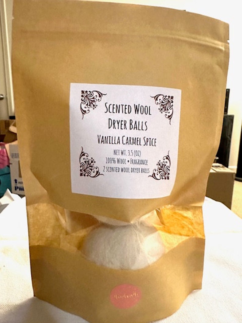 100% Wool Scented Dryer Balls, All Natural, Organic, Reusable, Fresh ...