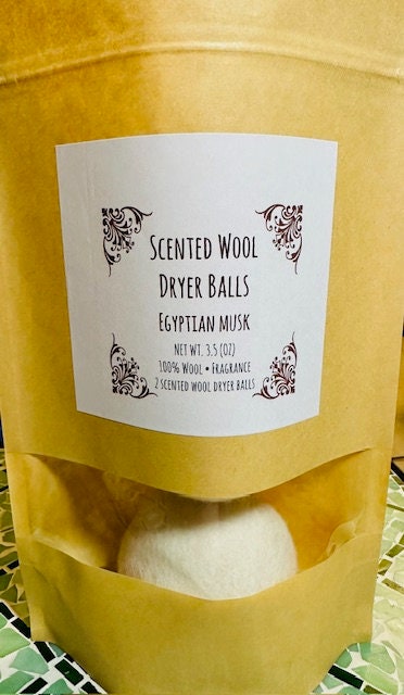 100% Wool Scented Dryer Balls, All Natural, Organic, Reusable, Fresh ...
