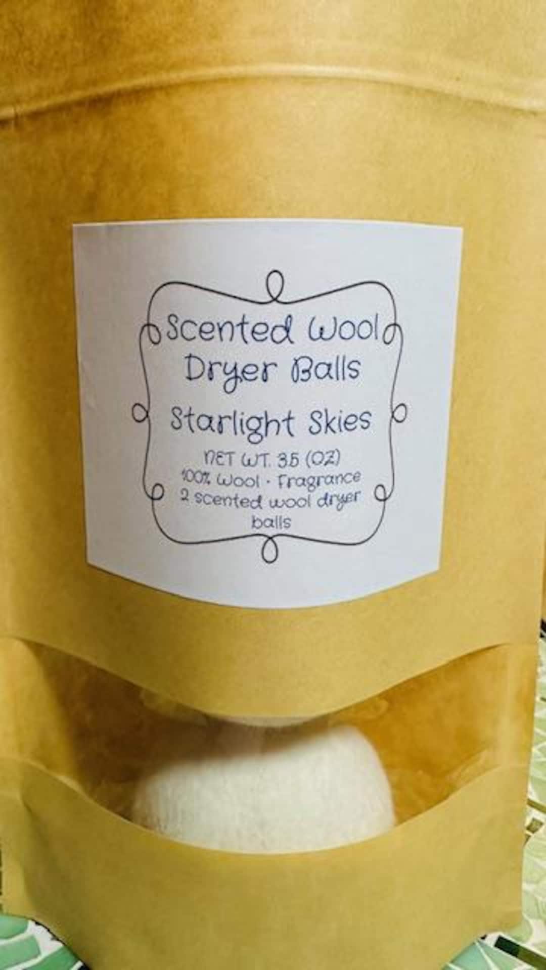 100% Wool Scented Dryer Balls, All Natural, Organic, Reusable, Soothing ...