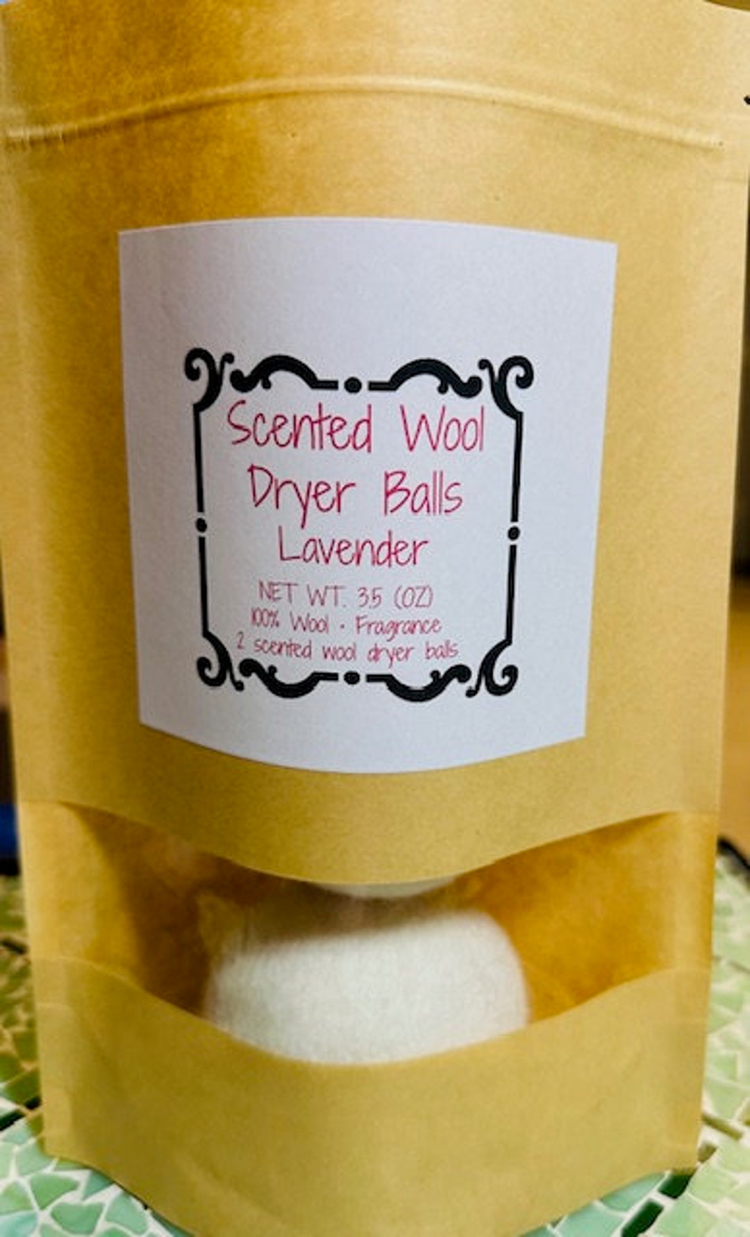 100% Wool Scented Dryer Balls, All Natural, Organic, Reusable, Fresh ...