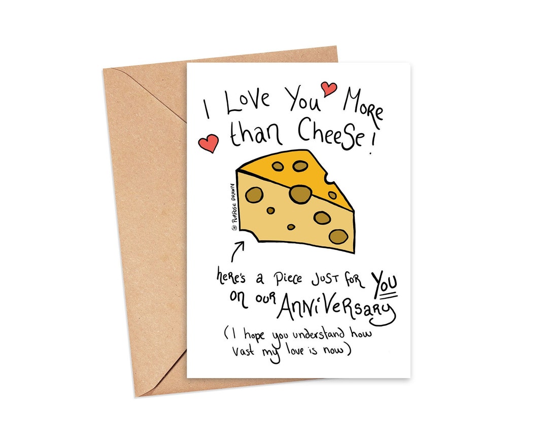 Printable Anniversary Cheese Affirmation Card, Digital Cheese Lover ...