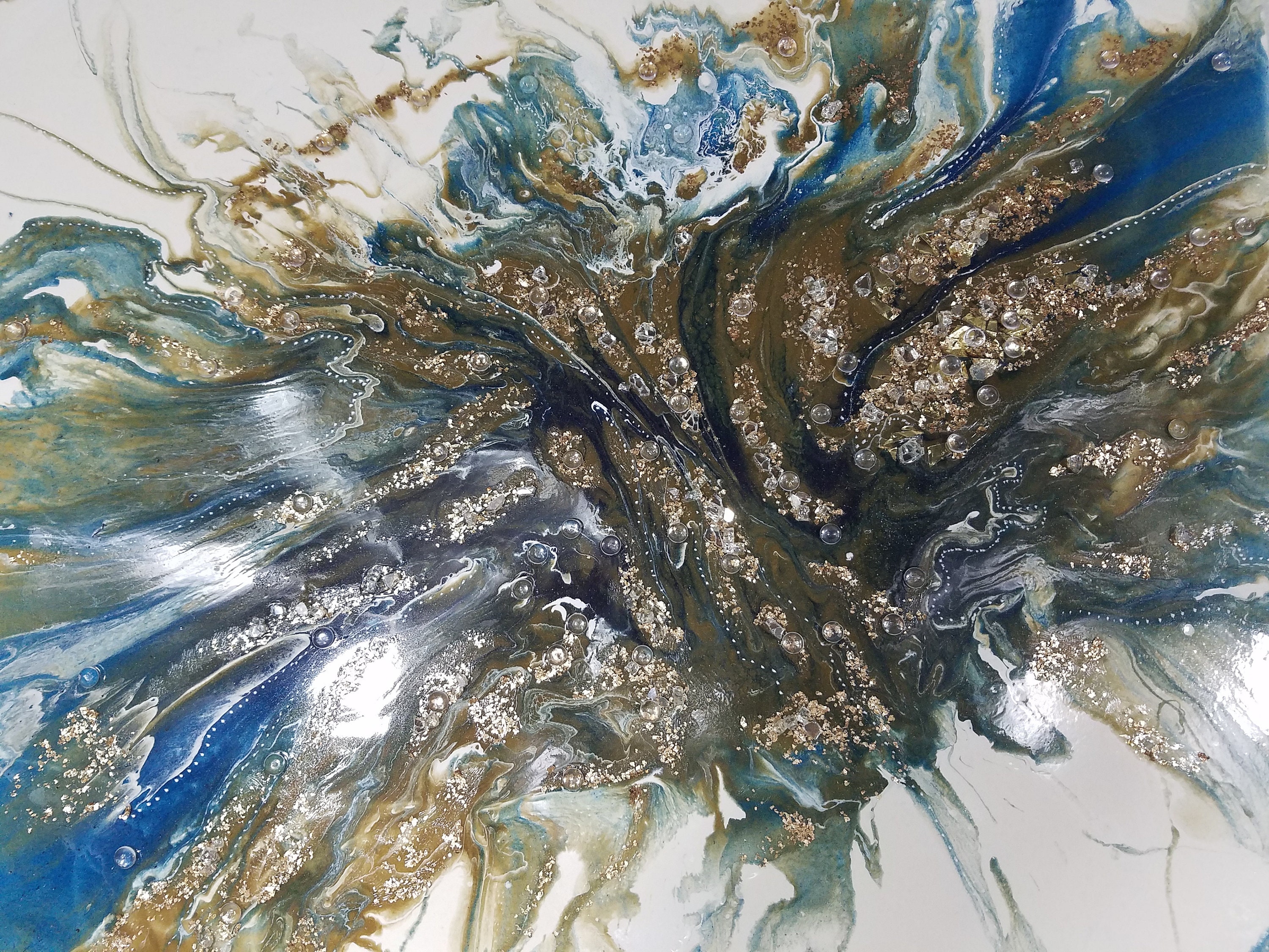 Warp Speed, Original Abstract, Modern, Contemporary Resin, Mixed Media ...