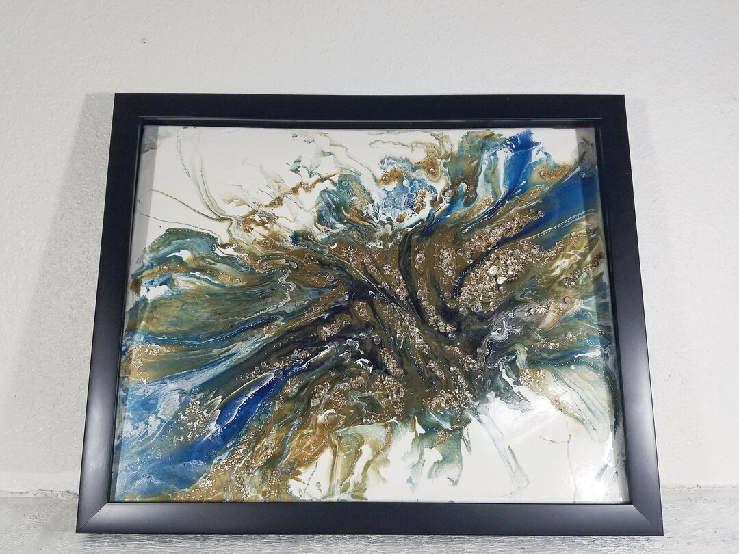 Warp Speed, Original Abstract, Modern, Contemporary Resin, Mixed Media ...