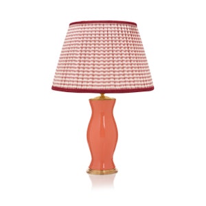 Red Striped Lampshade - Etsy