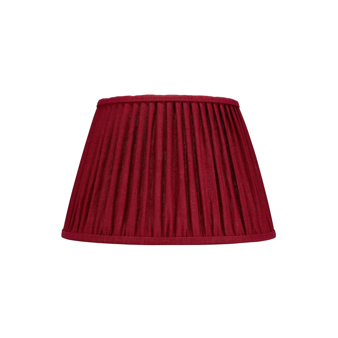 Pleated Linen Lampshade in Red - Etsy