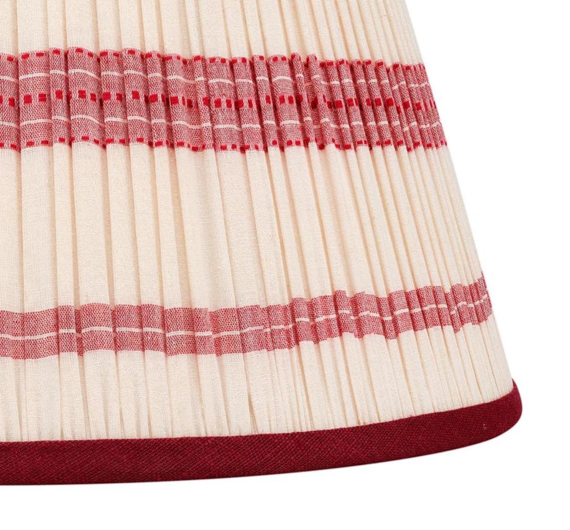 Embroided Red Striped Lampshade - Etsy