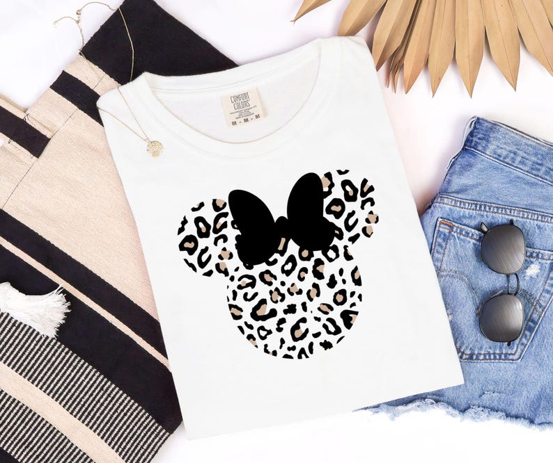 Comfort Colors Leopard Print Minnie Shirt, Animal Kingdom Shirt, Disney ...