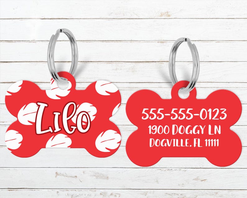 Lilo and Stitch Disney Dog Tag, Personalized Pet Tag, Pet Id Tag for ...