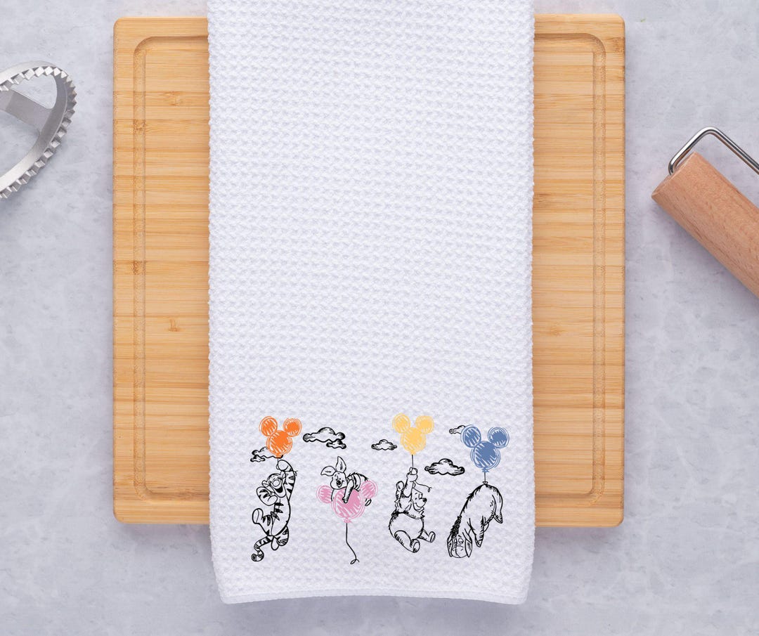 Pooh and Friends Kitchen Tea Towel, Disney Lover Home Decor ...