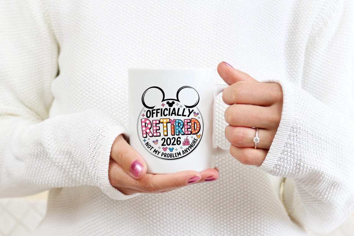 Disney Retirement Mug, Officially Retired, Retirement Gifts for Women ...