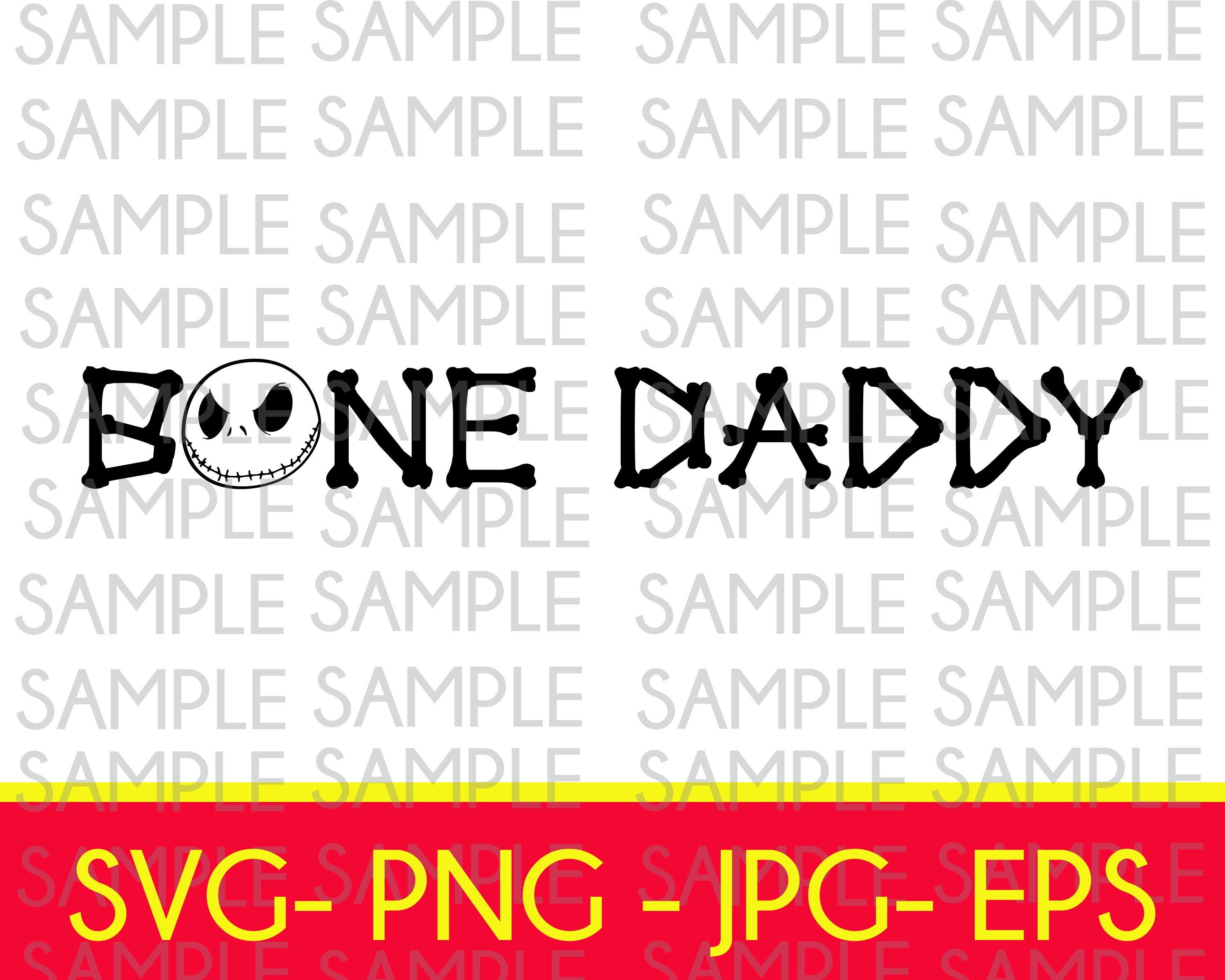 Bone Daddy Jack Skellington Halloween svg Disney Halloween | Etsy