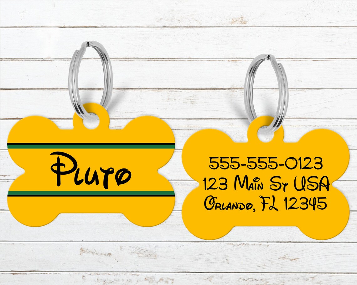 Pluto Disney Dog Tag Personalized Pet Tag Pet Id Tag for | Etsy