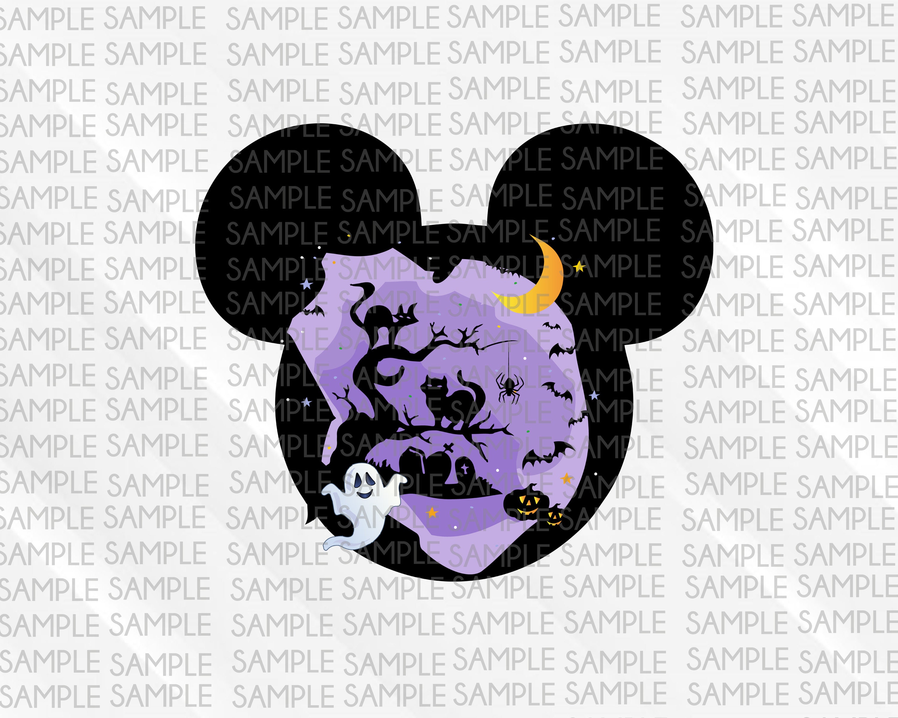 Mickey Mouse Bats Design Disney Halloween Digital image | Etsy