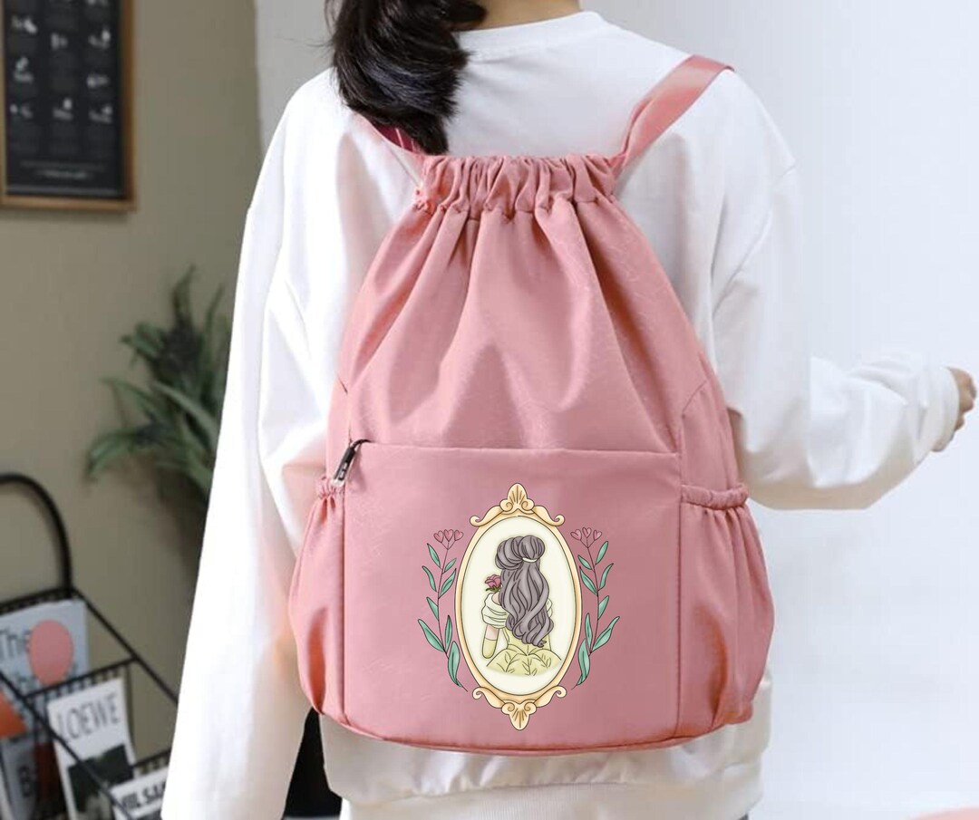 Princess Belle Drawstring Backpack, Waterproof Drawstring Bag for ...