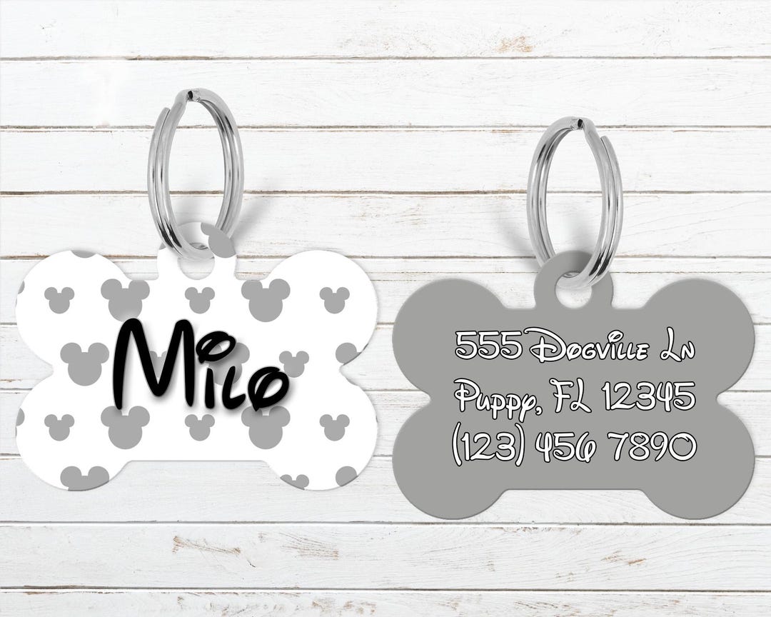 Mickey Head Dog Tag, Disney Castle, Disney Pet Tag, Disney Pet Gifts ...