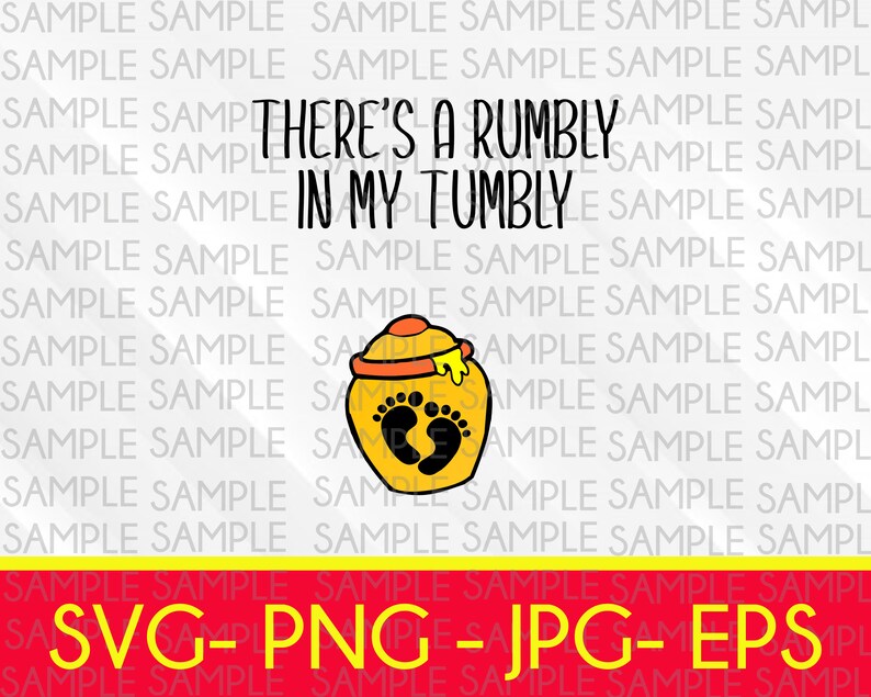 Theres A Rumbly In My Tumbly Svg Winnie The Pooh Svg Etsy