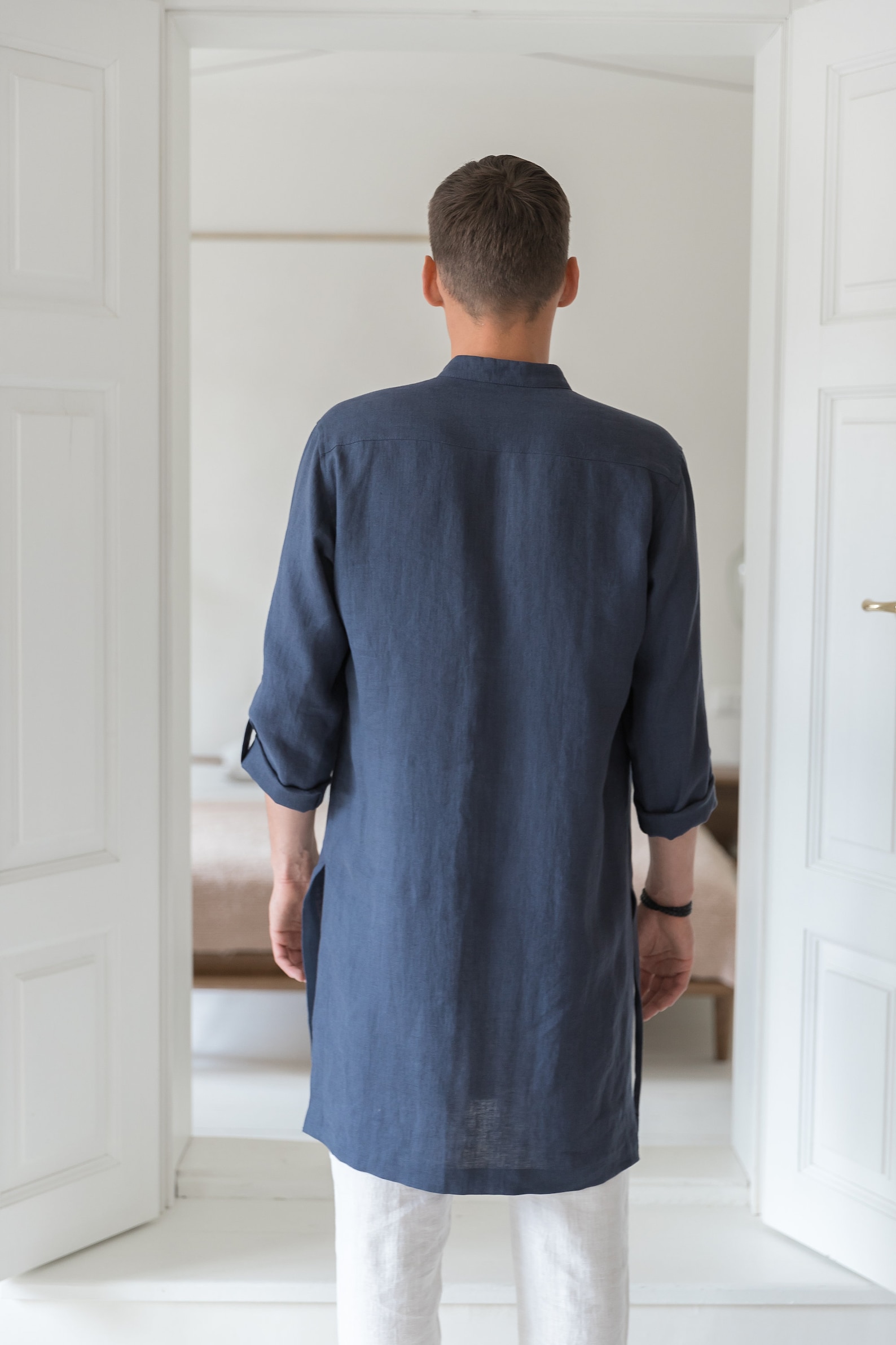 The Linen Tunic Men: Casual Linen Tunic for Men Mens Tunic - Etsy