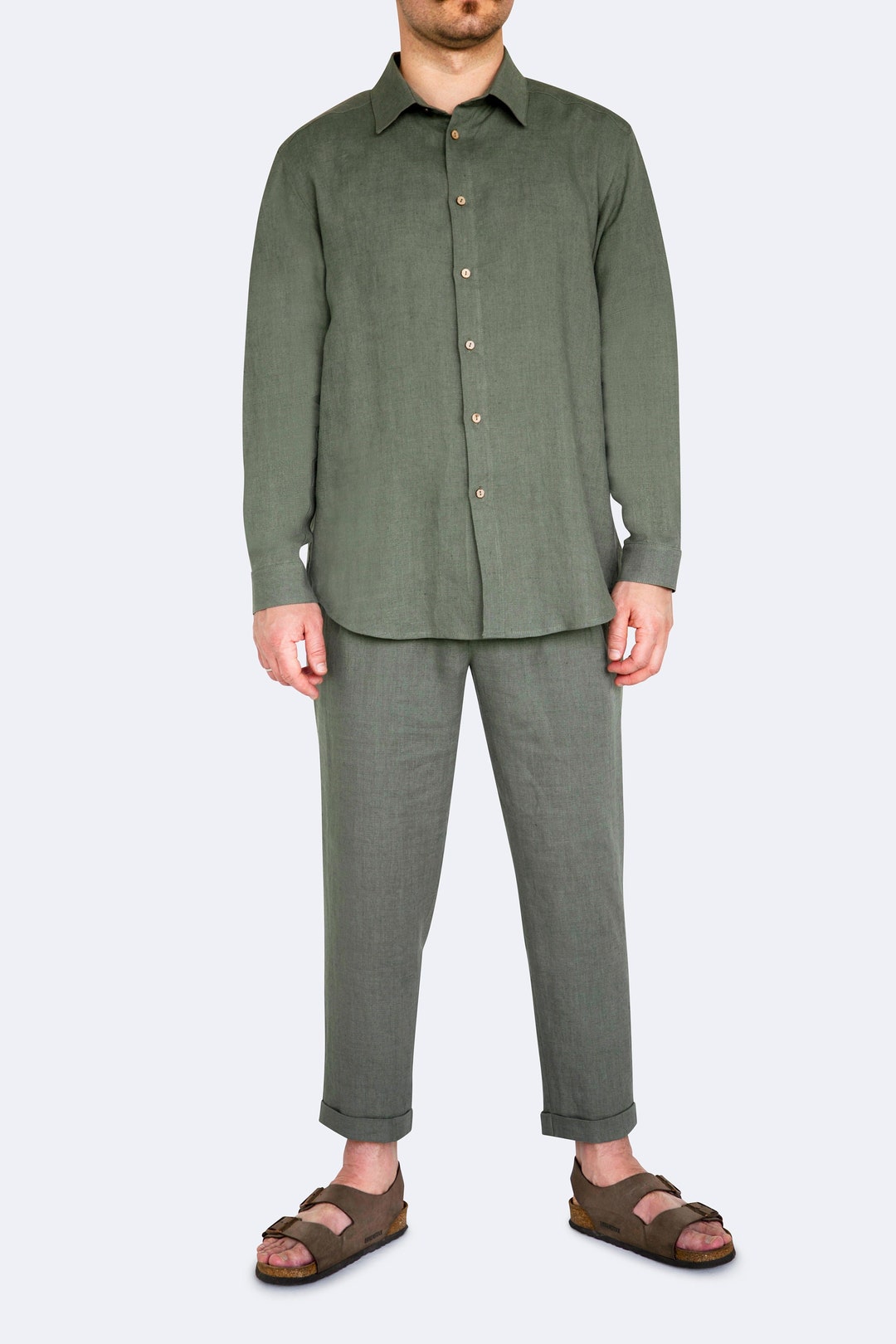 Coastal Linen Shirt – Long Sleeve Button-up, Relaxed Fit, Lightweight ...
