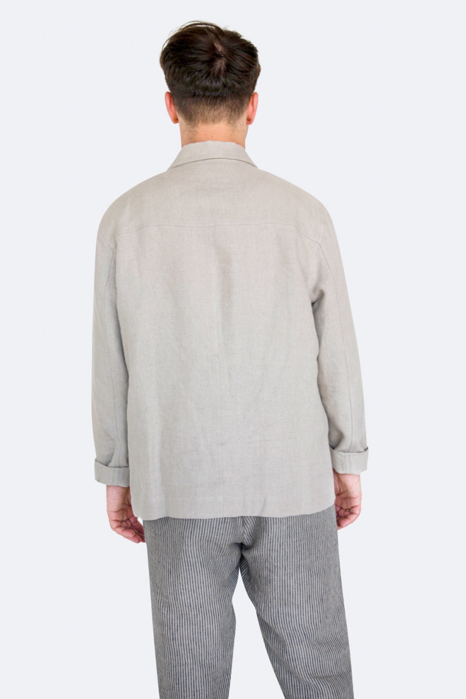 The Linen Overshirt – Relaxed Fit Summer Jacket in Natural Linen, Smart ...