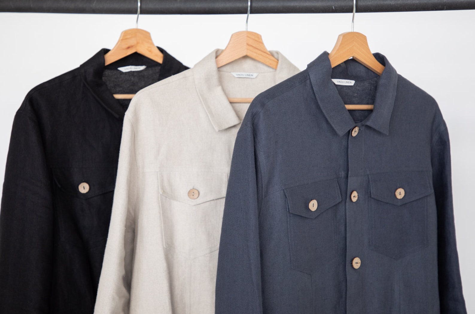 The Linen Overshirt – Relaxed Fit Summer Jacket in Natural Linen, Smart ...