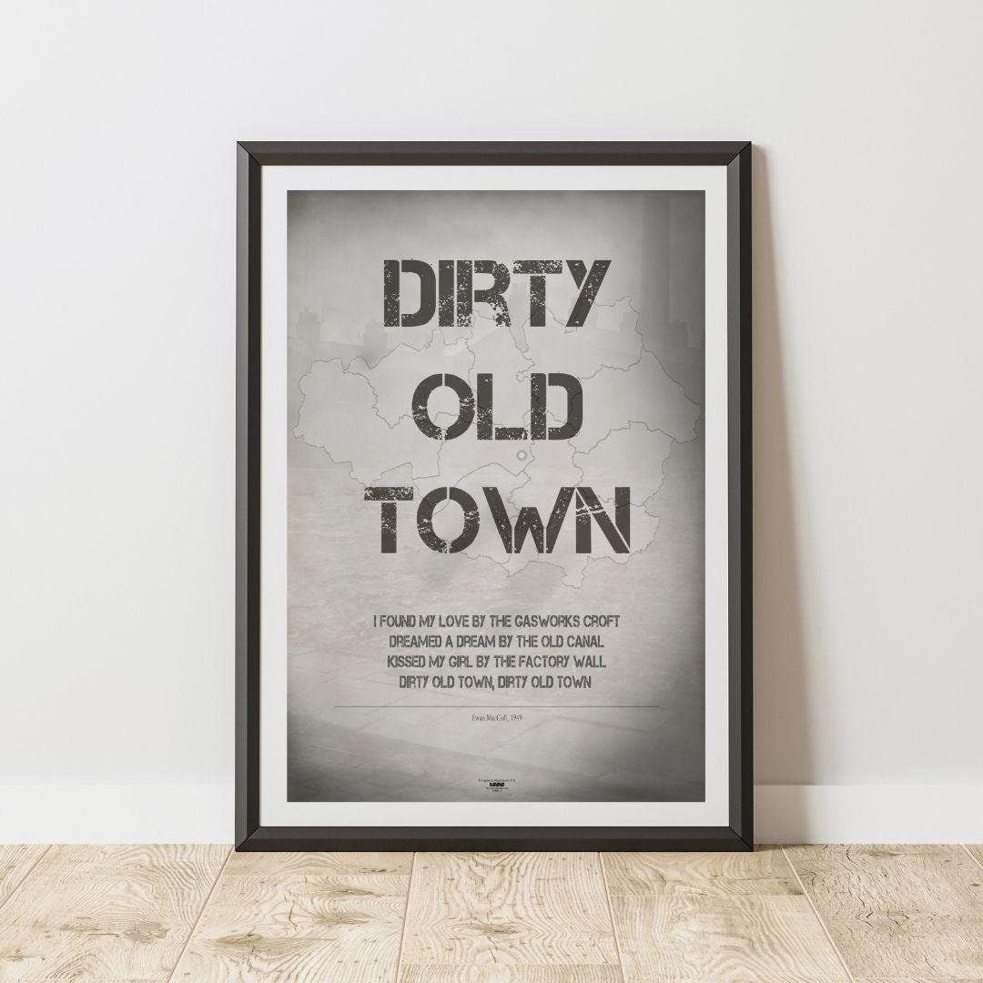 Dirty Old Town Poster – Industrial Salford-inspired Wall Art | Ewan ...