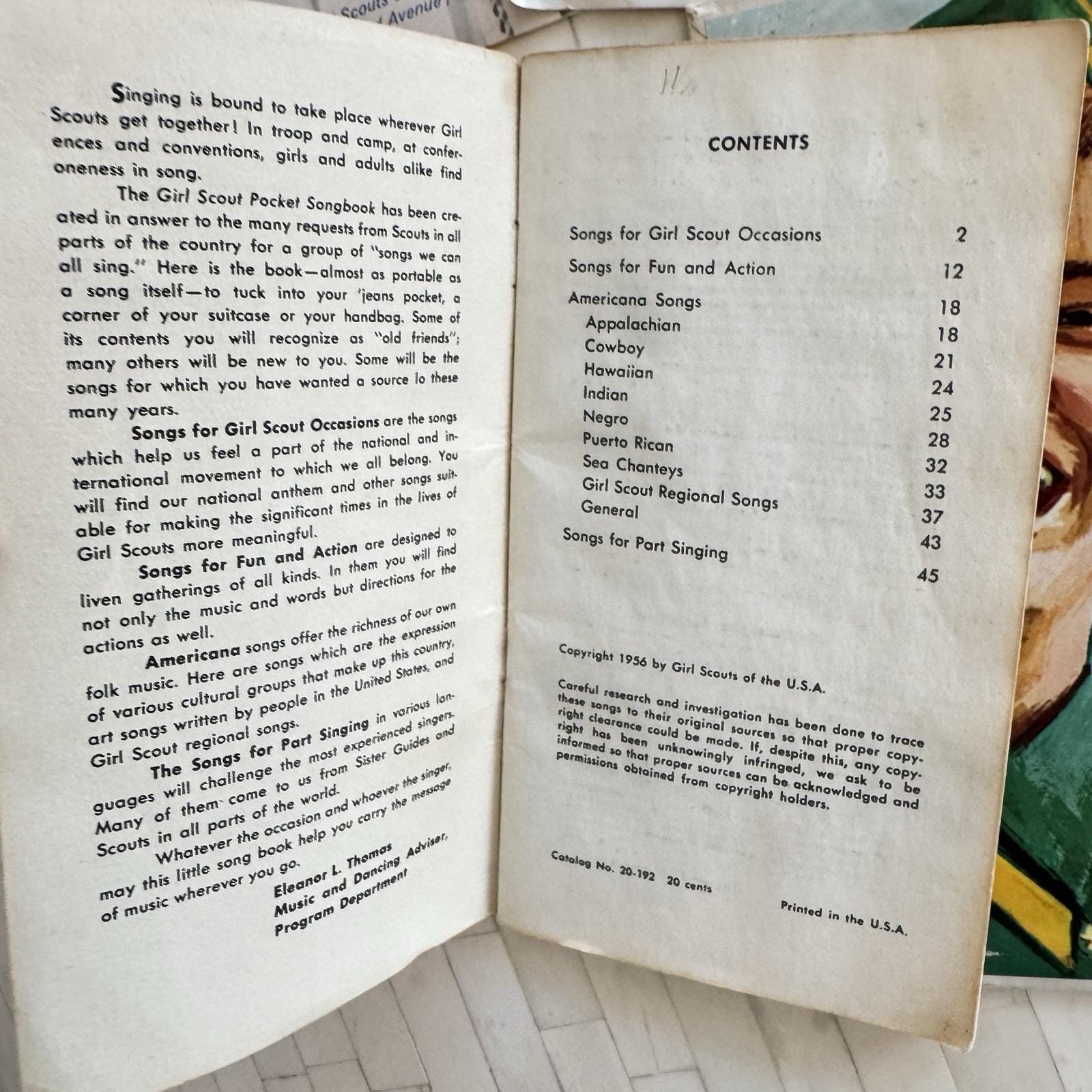 Vintage 50s 60s Girl Scout Pocket Songbook Sheet Music Record Album Lot ...