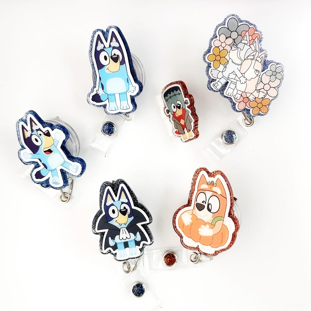 Blue Dog Badge Accessories Reel, Bingo, Kids Character, Pediatrics ...