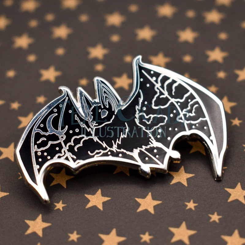 Bat Pin - Etsy