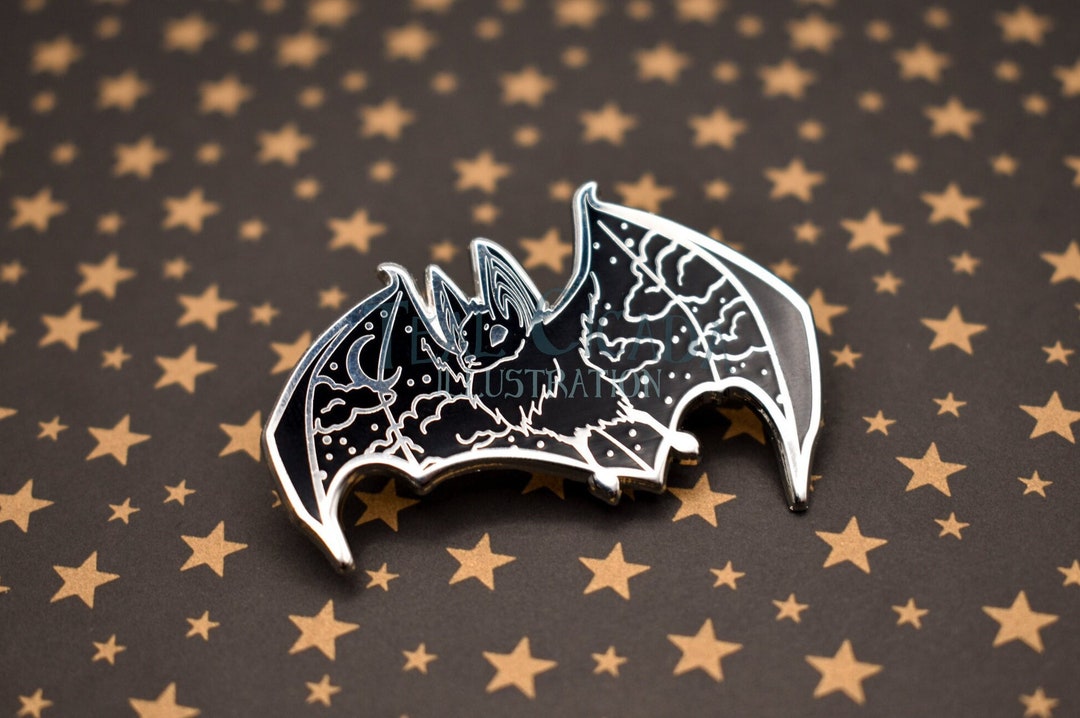 Bat Enamel Pin - Etsy