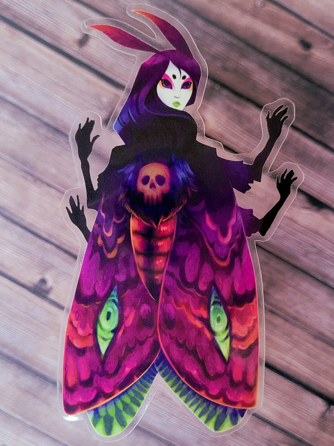 Occult Lady Moth Sticker - Etsy