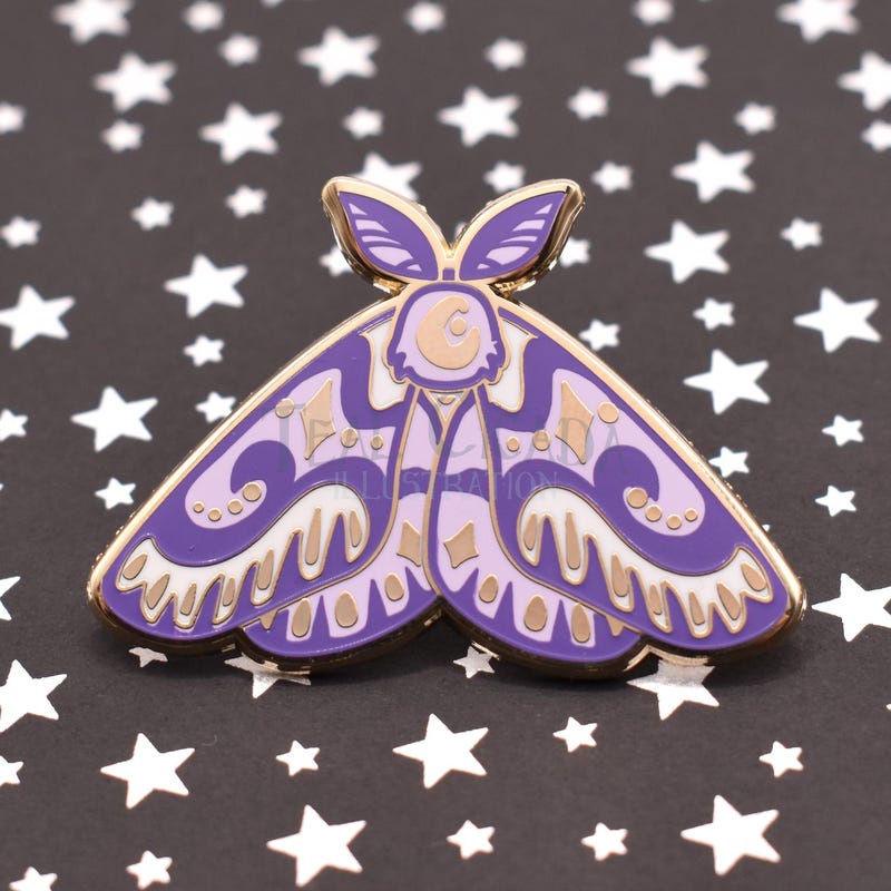Purple Enamel Pin - Etsy