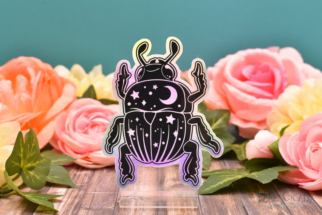 Holographic Beetle Sticker - Etsy