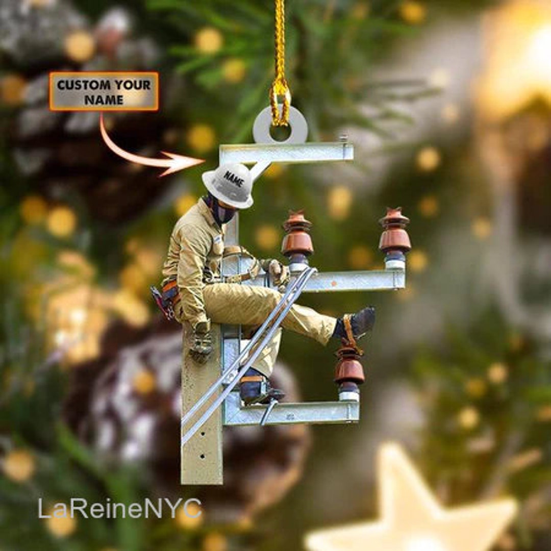 Personalized Lineman Outfit Ornament Gift for Lineman - Etsy
