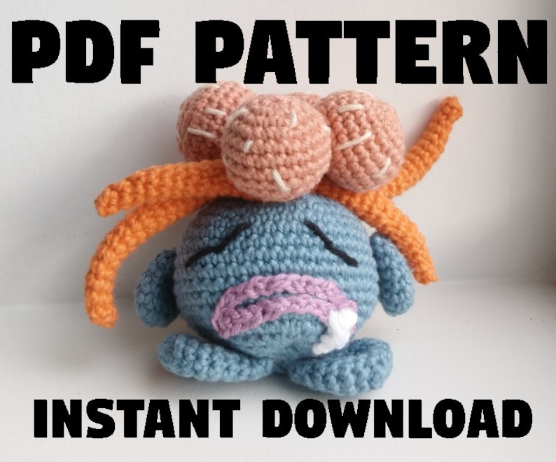 PDF 3 in 1 Pattern- Oddish, Gloom, Vileplume- Instant Download - Etsy