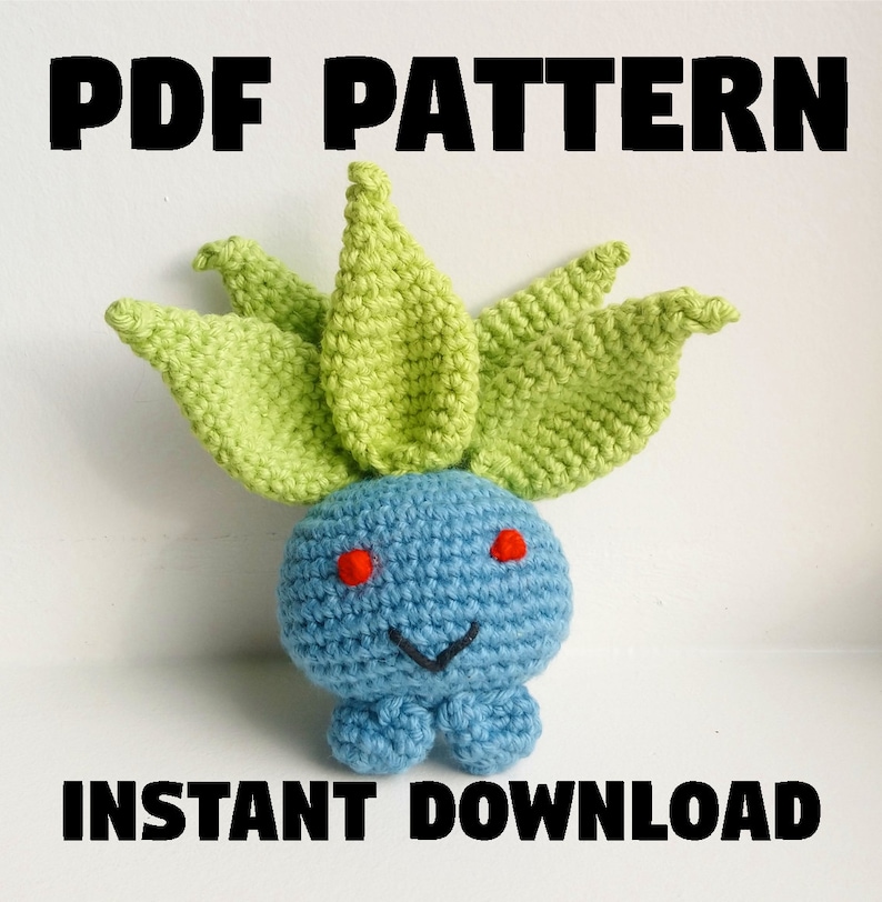 PDF 3 in 1 Pattern- Oddish, Gloom, Vileplume- Instant Download - Etsy