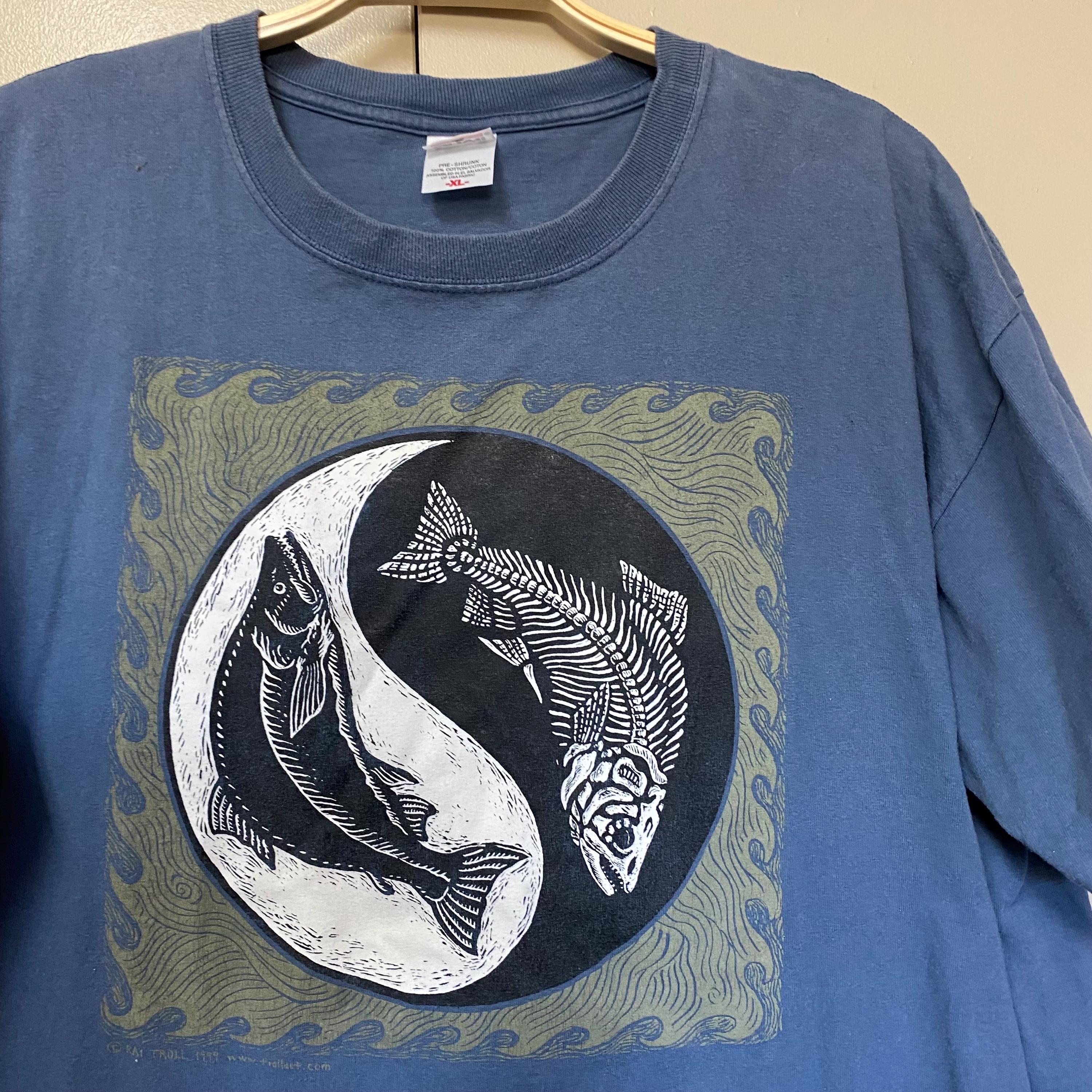 VTG 90s Ray Troll 1994 Montana Fish Fishing Yin Yang Art T Shirt XL - Etsy