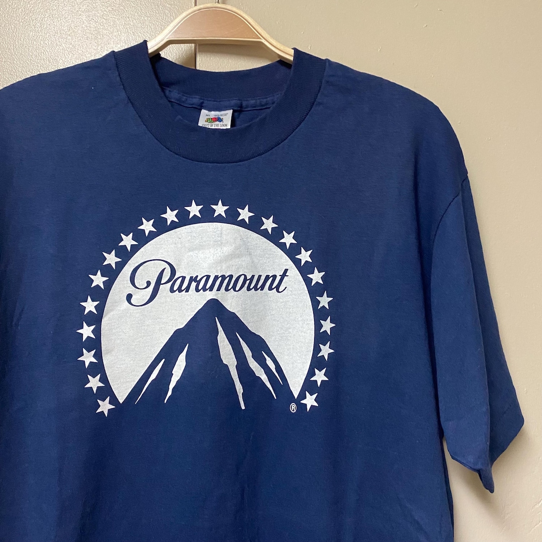 Vintage Movie Paramount Pictures Shirt Size XL Tee Navy Blue Single ...
