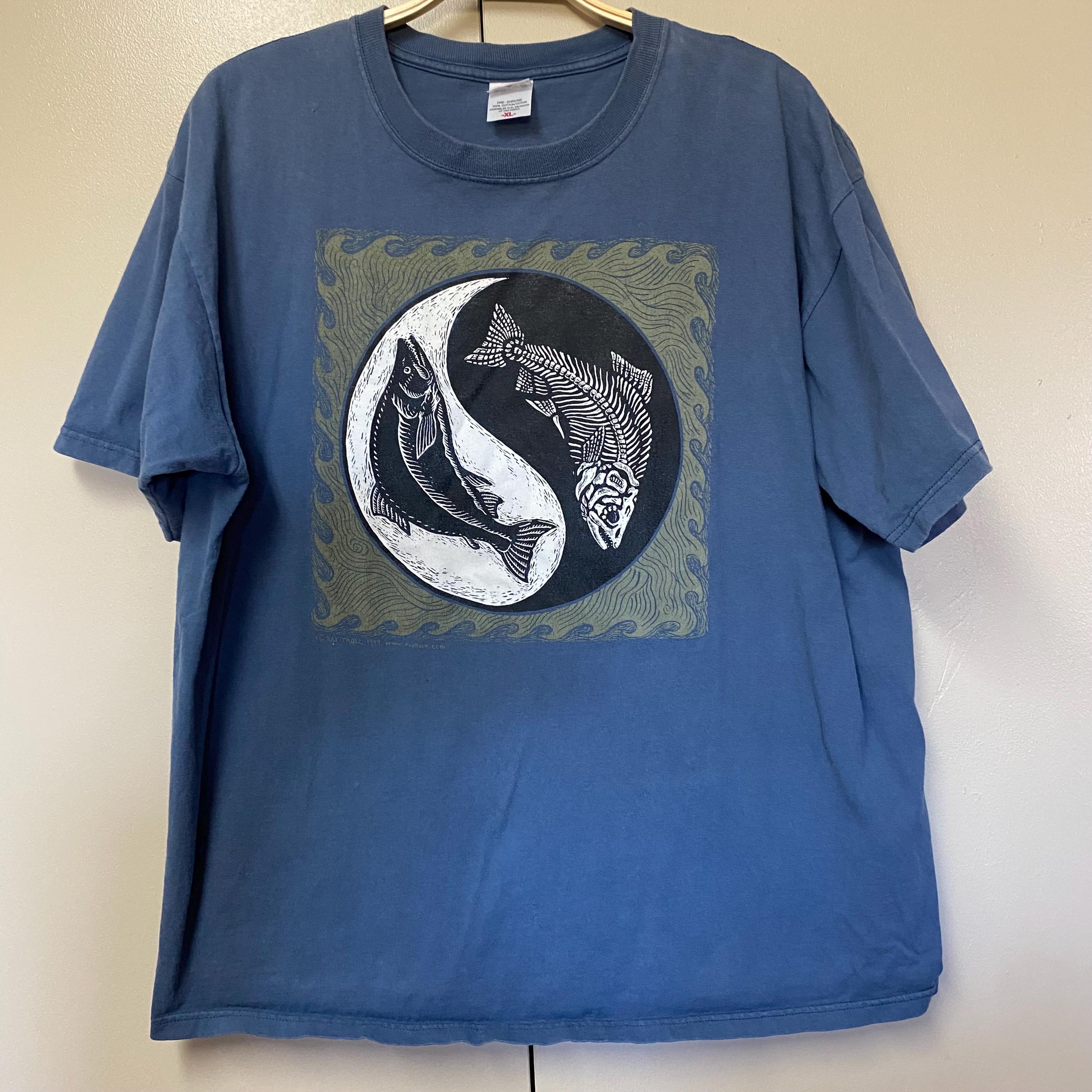 VTG 90s Ray Troll 1994 Montana Fish Fishing Yin Yang Art T Shirt XL - Etsy