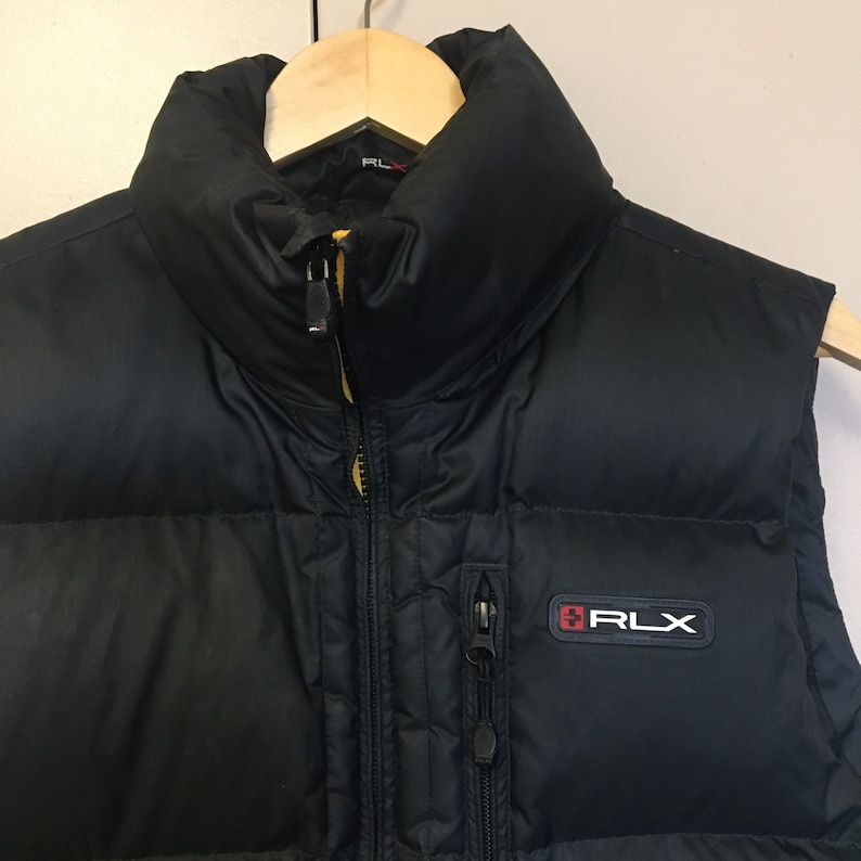 RLX Ralph Lauren Puffer Down Feather Vest Size Small Tucked Away Hoodie - Etsy