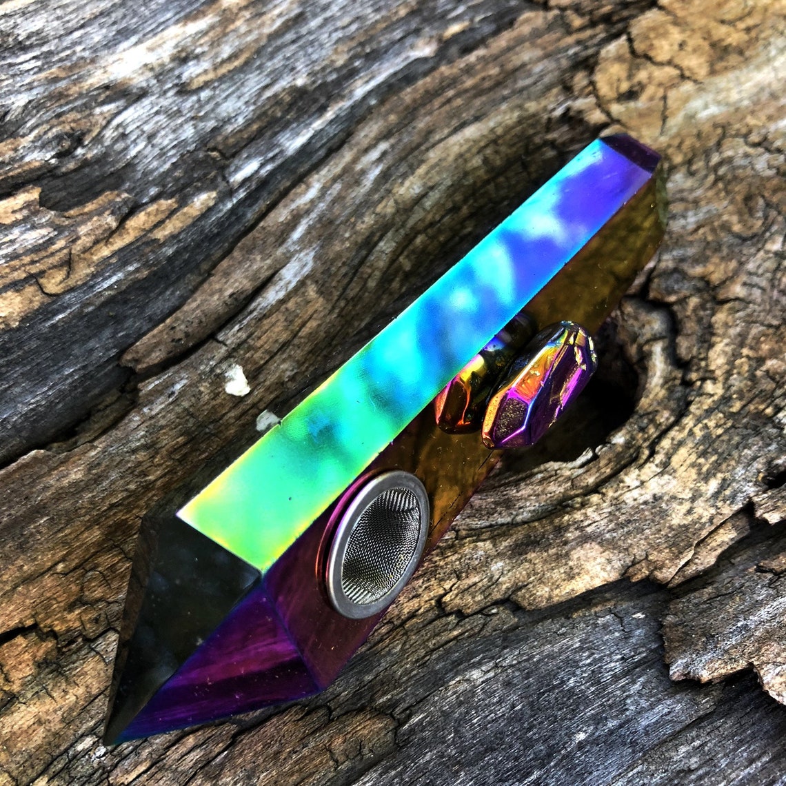Aura Crystal Pipe Unique Pipe Energy Healing Smoking Bowl | Etsy