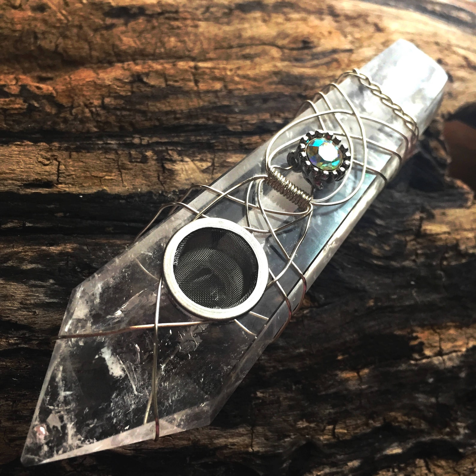 Clear Quartz Pipe Custom Crystal Pipe Crystal Tokes Natural - Etsy