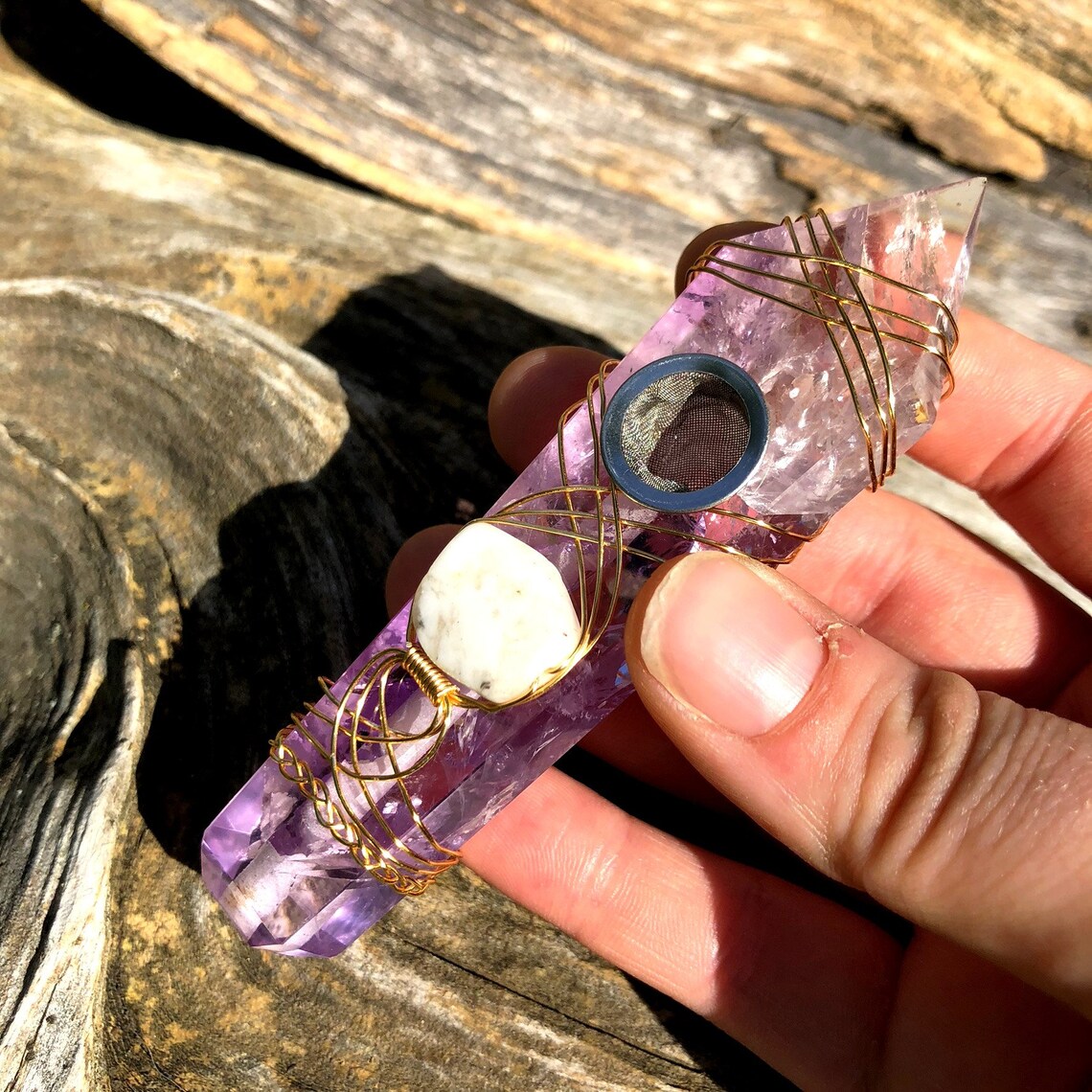 Quartz Pipe Purple Pipe Smoke Pipe Tobacco Pipe Amethyst - Etsy