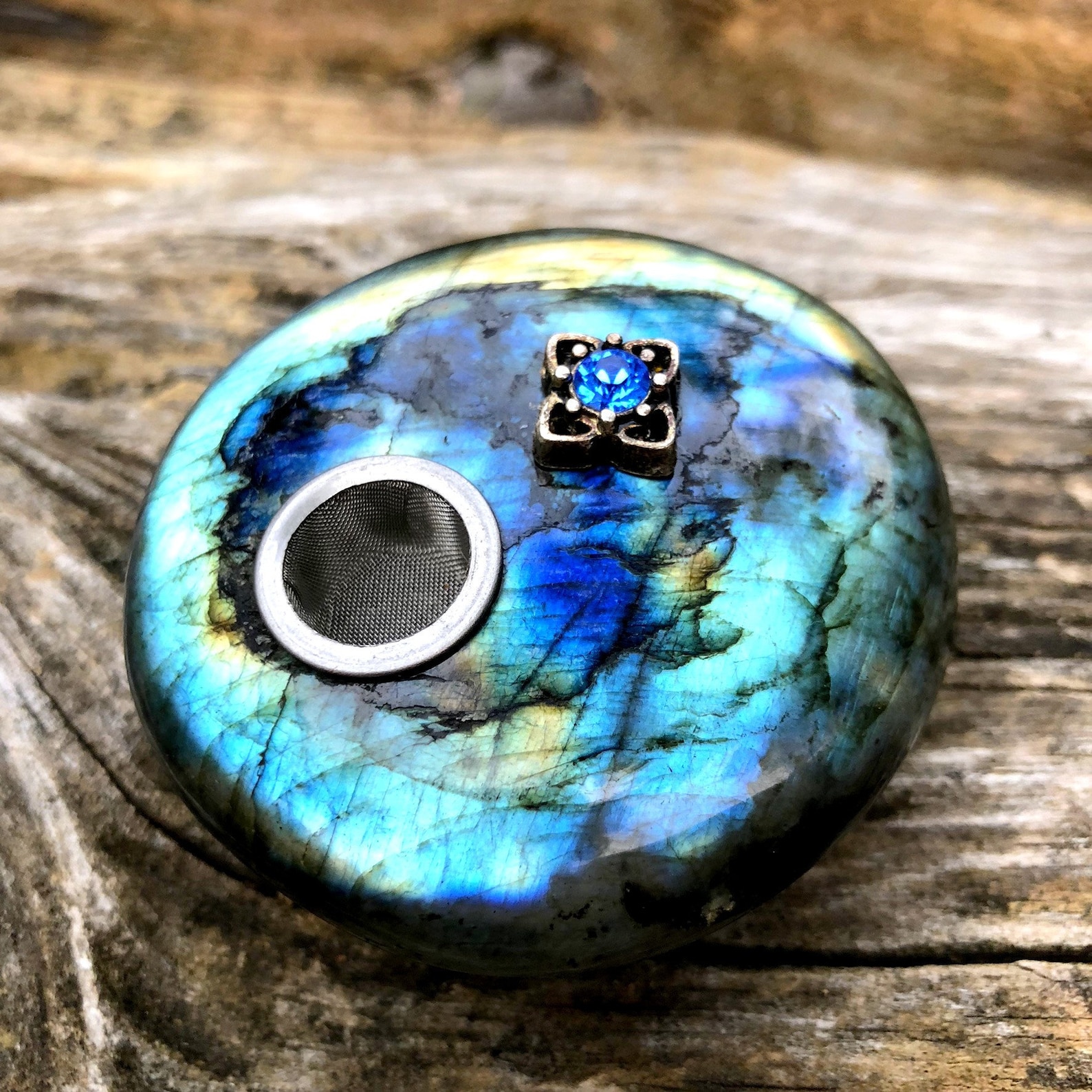 Labradorite Pipe Palm Stone Pocket Pipe Custom Pipe Pretty - Etsy