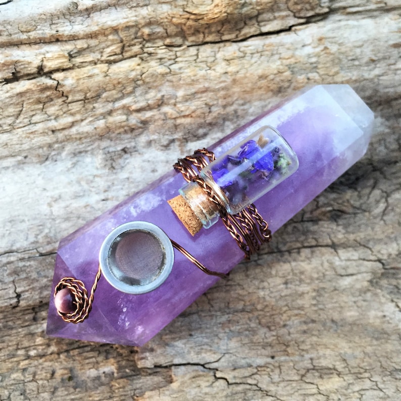 Natural Lavender Amethyst Pipe Lavender Terrarium Gifts for - Etsy