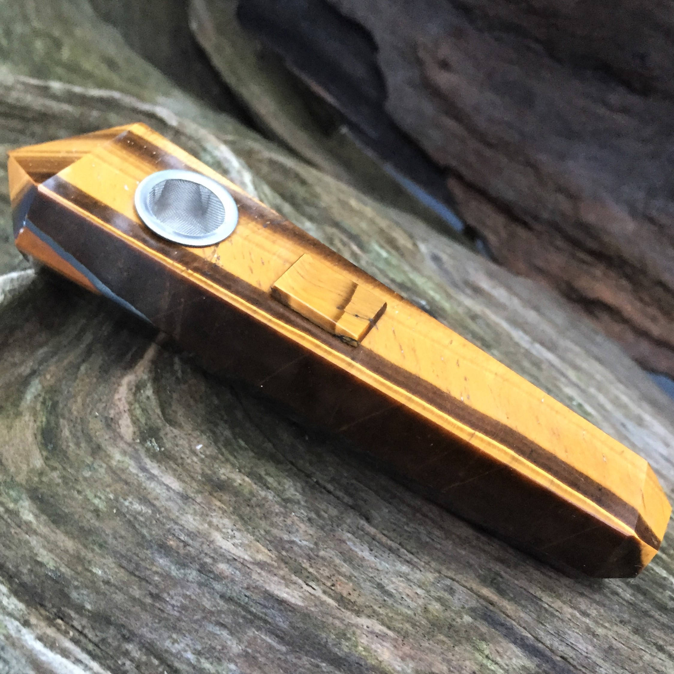 Custom Pipe, Tiger's Eye, Stone Pipe, Gemstones, Tigers Eye Pipe ...