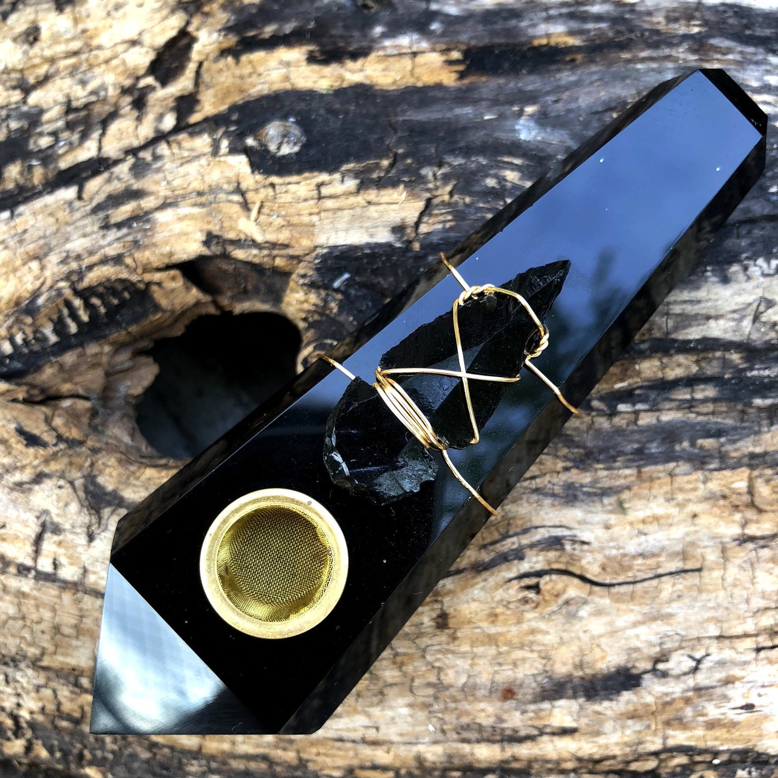 Obsidian Pipe Gemstone Pipe Customized Pipe Arrowhead - Etsy