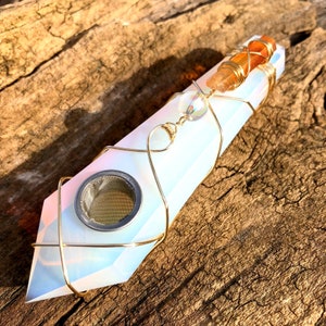 Large Glass Pipe, Opal Crystal Pipe, Pipes for Smoking, Glass Smoking ...