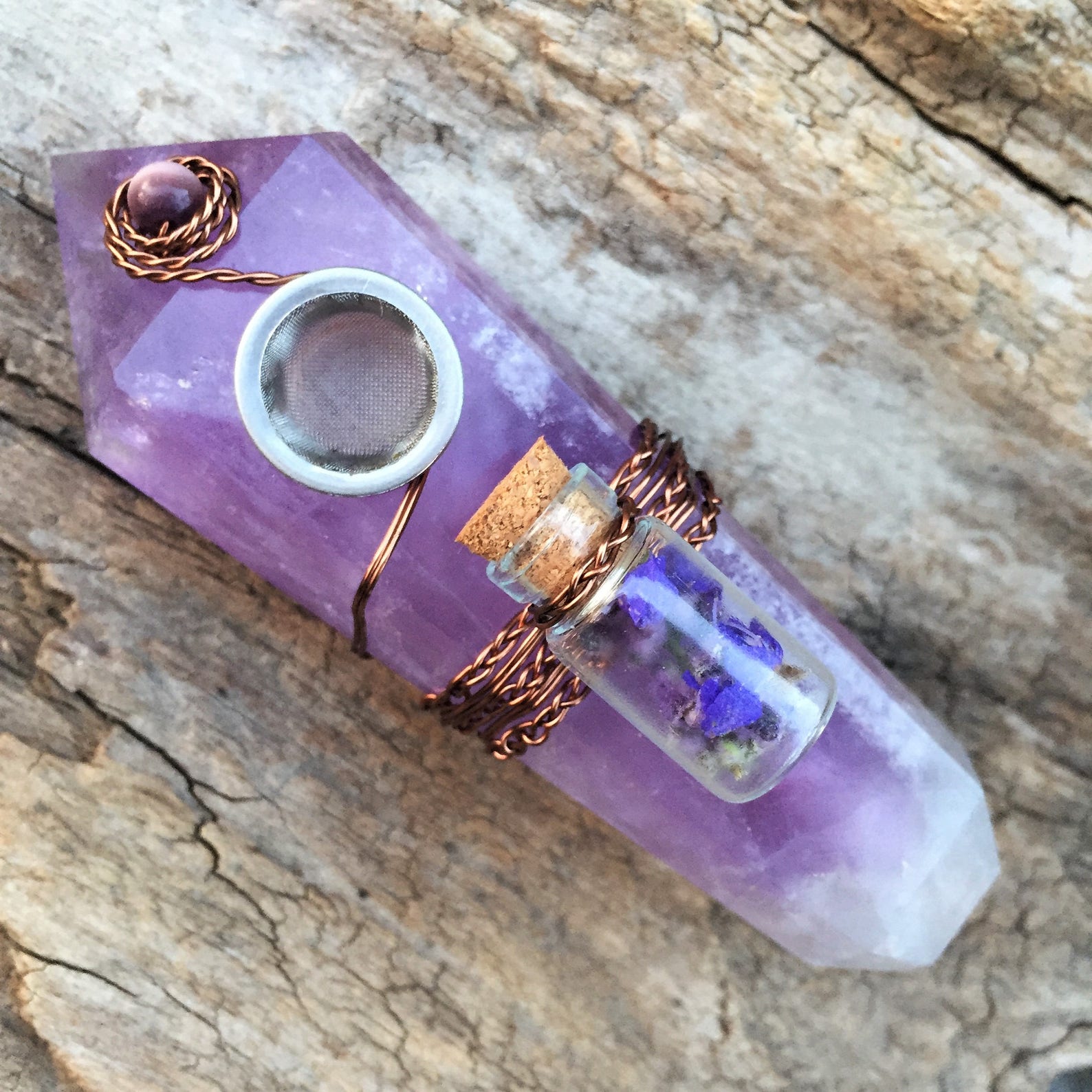 Natural Lavender Amethyst Pipe Lavender Terrarium Gifts for - Etsy