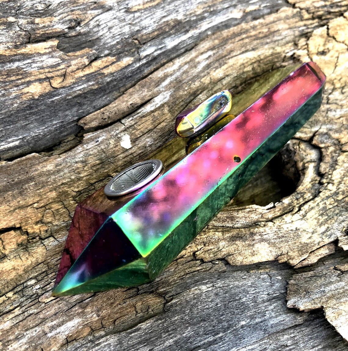 Aura Crystal Pipe Unique Pipe Energy Healing Smoking Bowl | Etsy